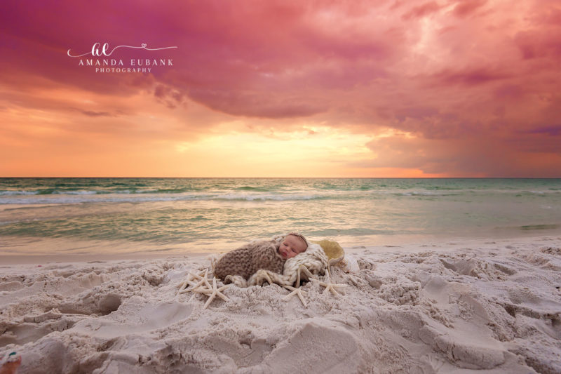 Sunset Beach Newborn Photographer Destin FL – Baby Savannah – Destin ...