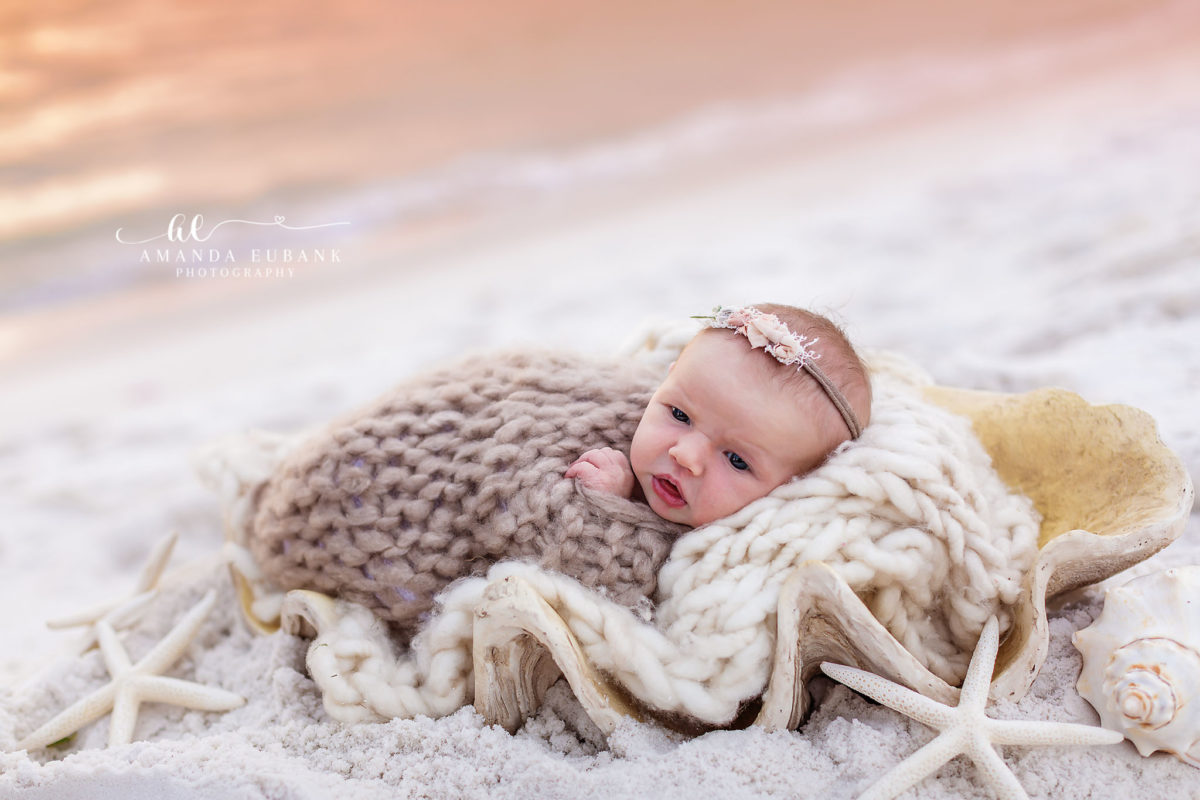 Sunset Beach Newborn Photographer Destin FL – Baby Savannah – Destin ...