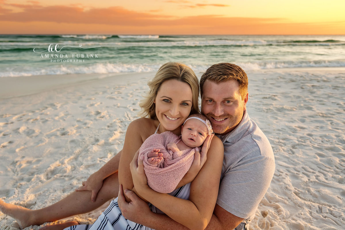 Sunset Beach Newborn Photographer Destin FL – Baby Savannah – Destin ...